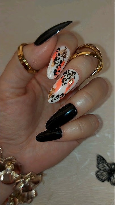 Анималистичный дизайн ногтей 💛 🖤 маникюр Nailart Nail ногти