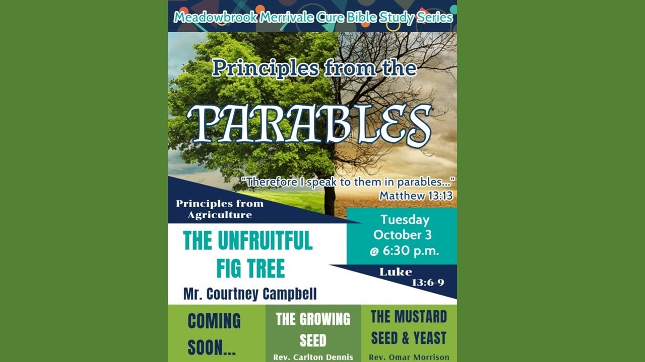 PRINCIPLES FROM THE PARABLES The Unfruitful Fig Tree by Mr. Courtney ...