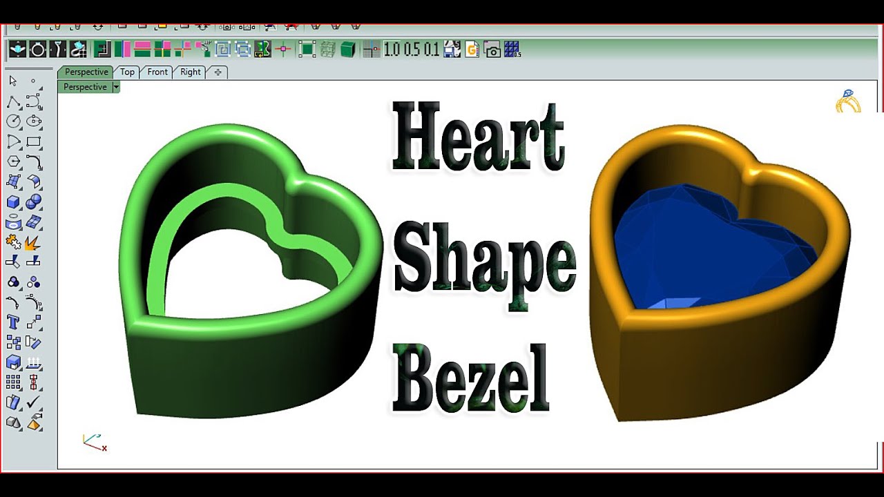 !! Heart Shape Bezel !! #heatbezel #bezel #rhinoceros #cad #matrix ...