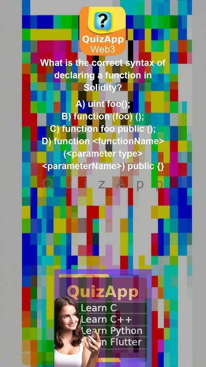 Web3 What is the correct syntax of declaring a function in Solidity - YouTube