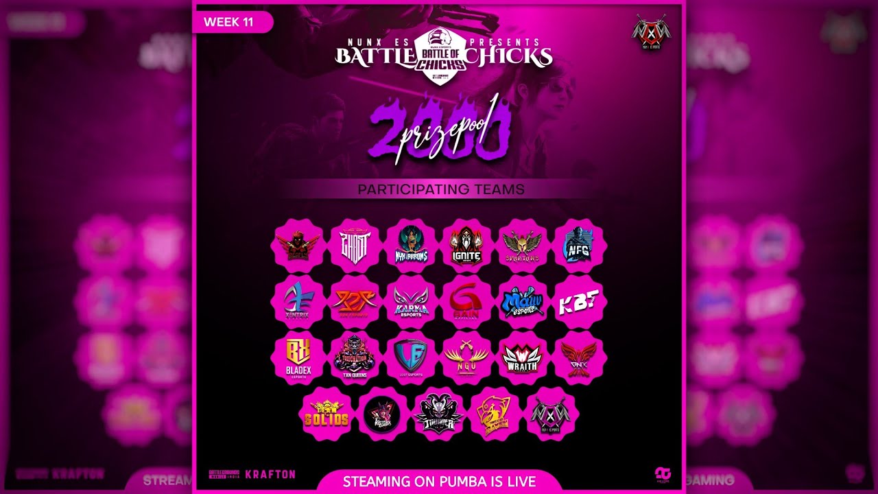 NUNx BATTLE OF CHICKs SEASON 2 2 K PRICE POOL | PUMBA IIVE 🌹 - YouTube
