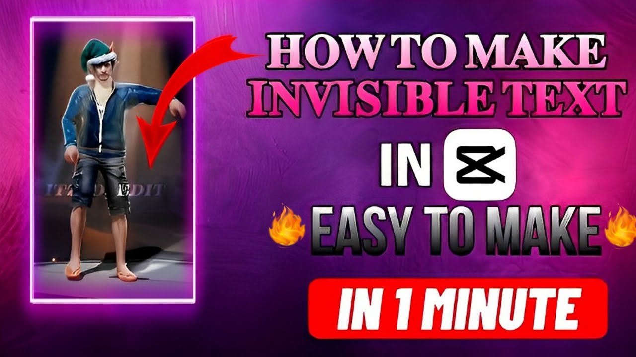 HOW TO MAKE INVISIBLE TEXT IN CAP CUT EASY TO MAKE IN 1 MINUTE HOW TO MAKE INVISIBLE TEXT IN CAP CUT EASY TO MAKE IN 1 MINUTE