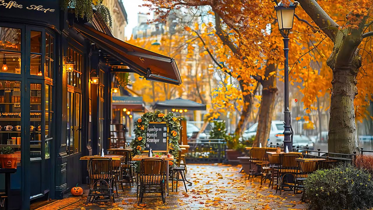 Autumn Ambience with Captivating Jazz ~ Fall Jazz at Cozy Coffee Shop ...