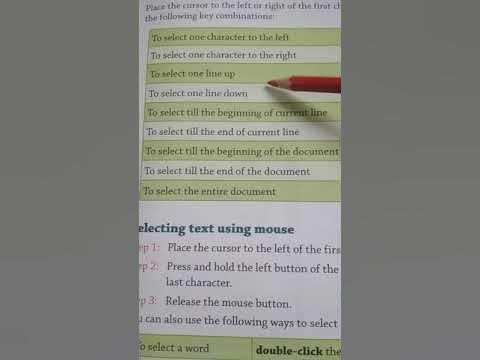 Editing in MS Word, Selecting text using keyboard for class 4th - YouTube