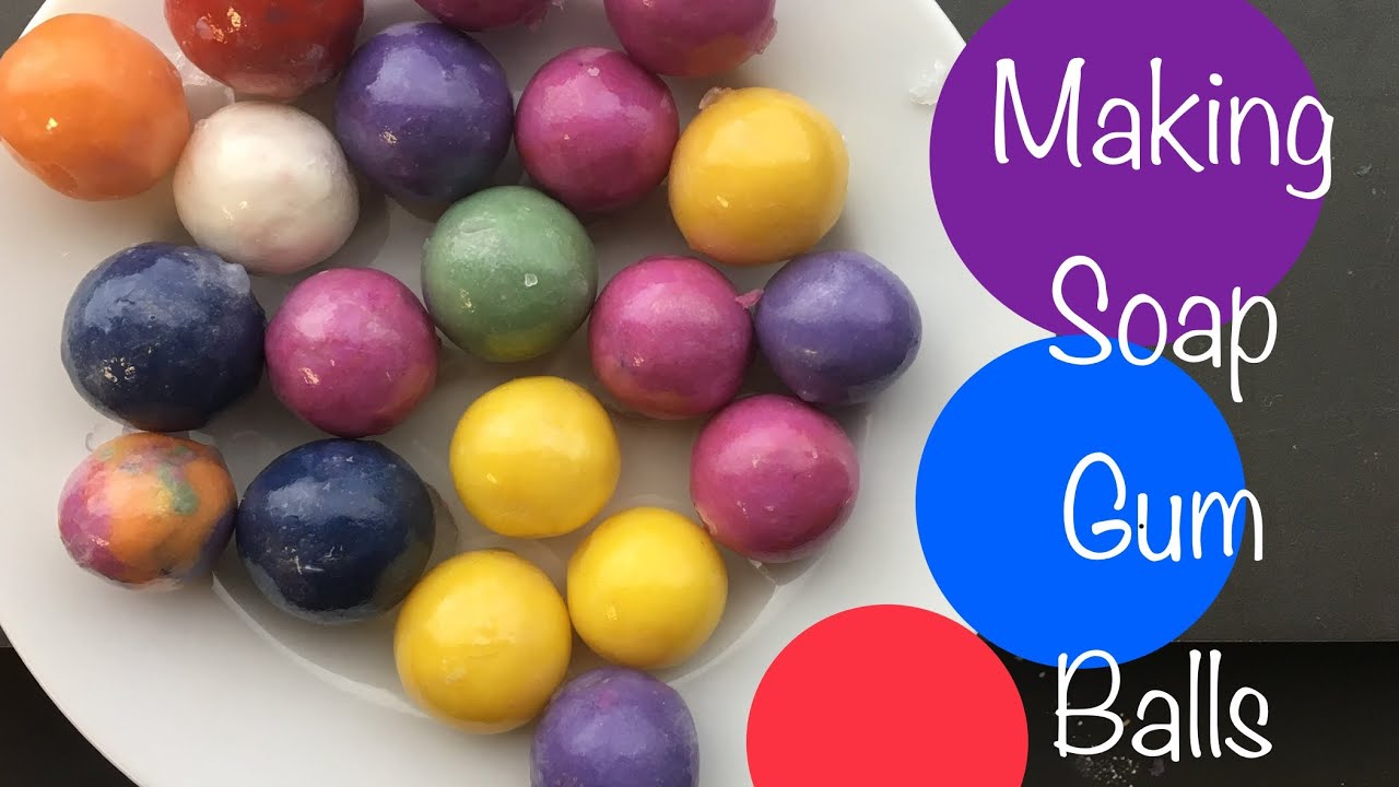 Making soap Gum balls - YouTube