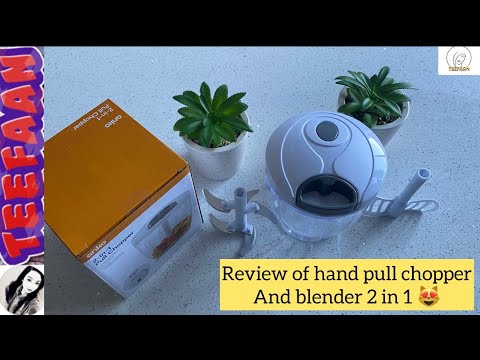 Review of 2 in 1 hand pull chopper and blender | Kitchen Gadget useful ...