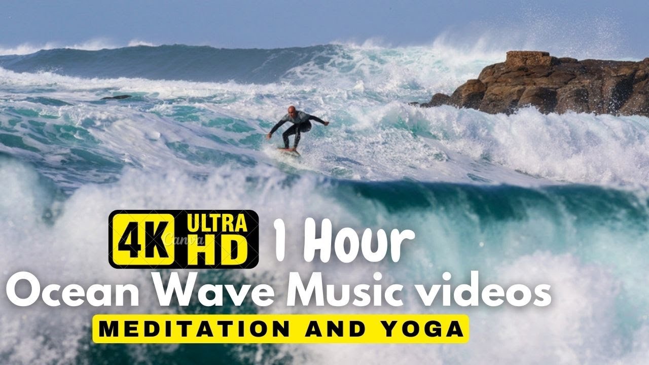 Beautiful Relaxing Piano Music and 4K Ocean Wave 🐬 Ocean Sounds for ...