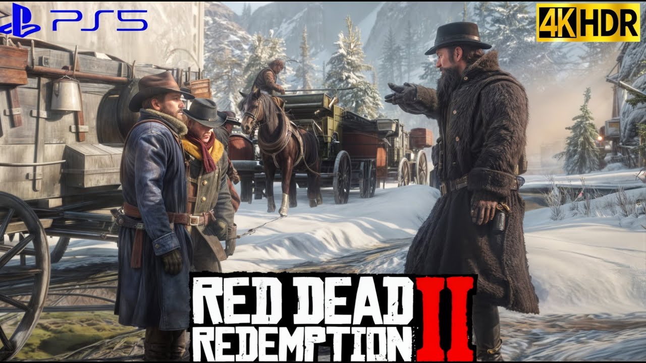 Red Dead Redemption 2 Moving out from Snow Mountains Scene - PS5 Pro 4K ...