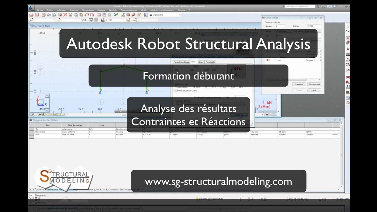 Autodesk Robot - Analyse des résultats obtenus - 02 - Résultats ...