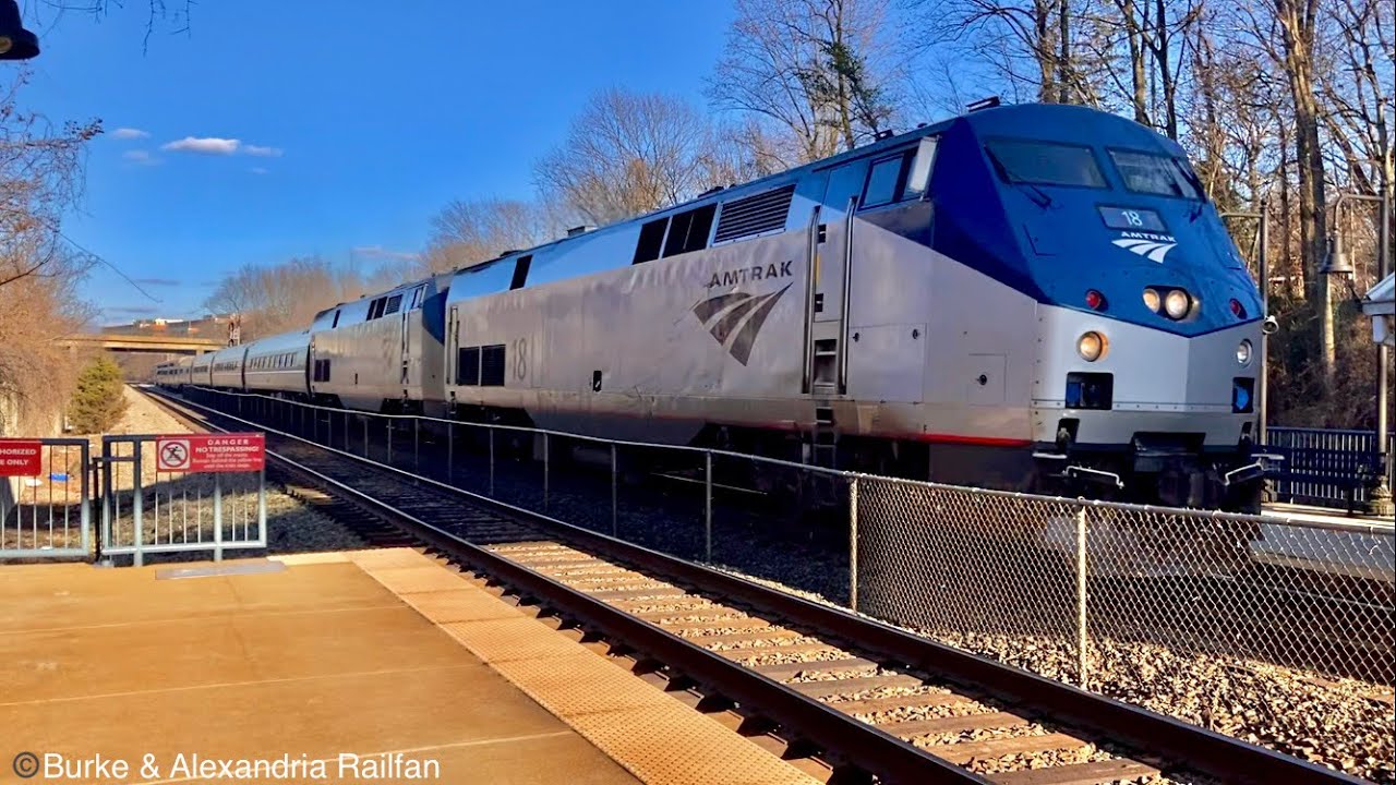 4 Amtrak Trains at Franconia || Ft. Amtrak P091 with Sister Units (1/27 ...
