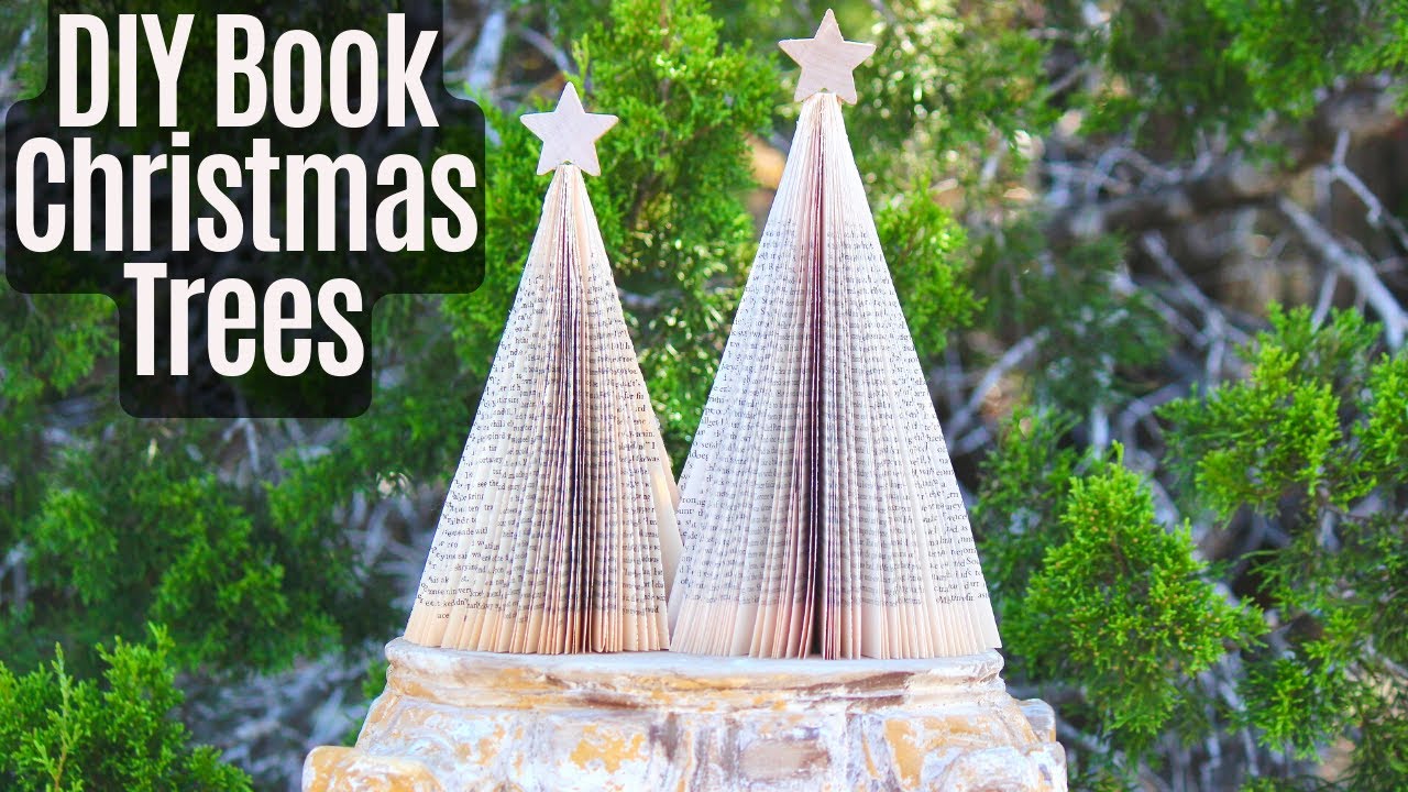 DIY Book Christmas Trees - YouTube