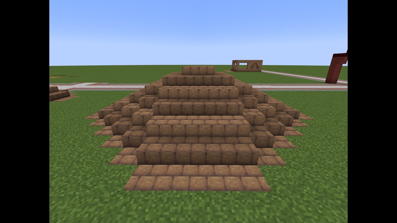 octagontal mud brick pyramid in my creative world - YouTube