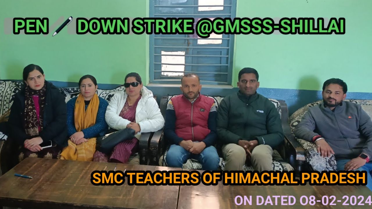 Pen🖊🖊Down Strike of SMC Teacher @Gmsss-Shillai #Smc Teachers Himachal ...