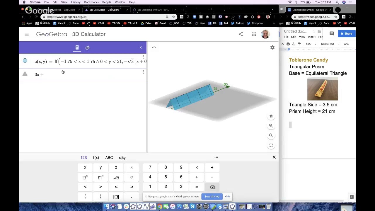 Using GeoGebra 3D with Augmented Reality to Build & Test Models: Part 7 ...