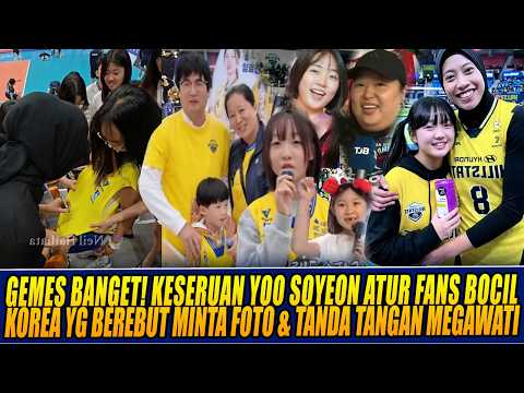 GEMES BANGET🥰KESERUAN YOO SOYEON ATUR FANS BOCIL KOREA YG BEREBUT MINTA FOTO & TANDA TANGAN MEGAWATI