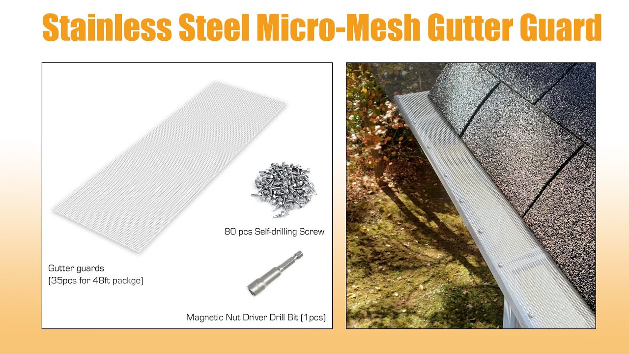 Universal Stainless Steel Micro Mesh Gutter Cover / Guard- LBG Products ...