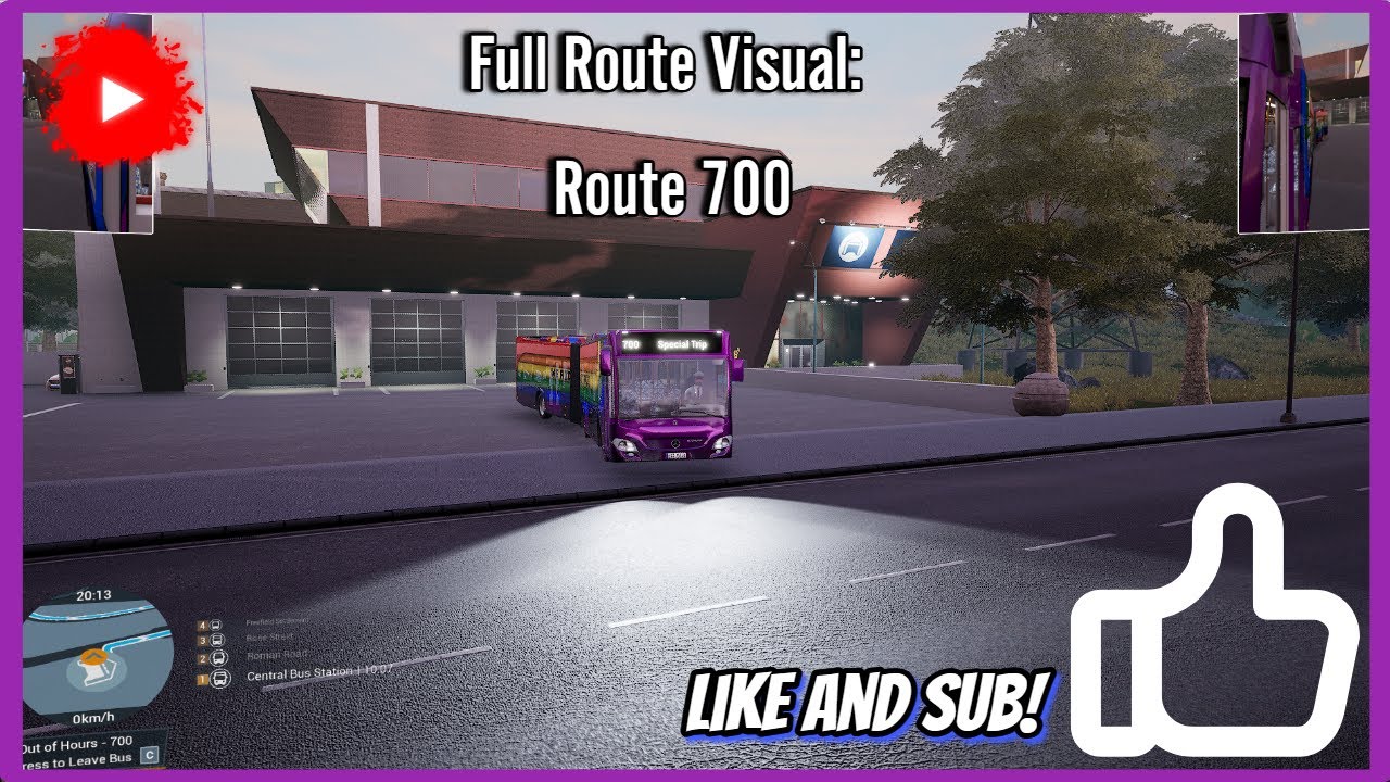 Full Route Visual: Route 700 (In Pride Bus) - YouTube