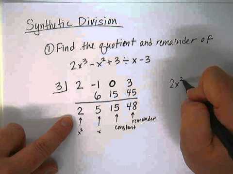 Synthetic Division Examples - YouTube