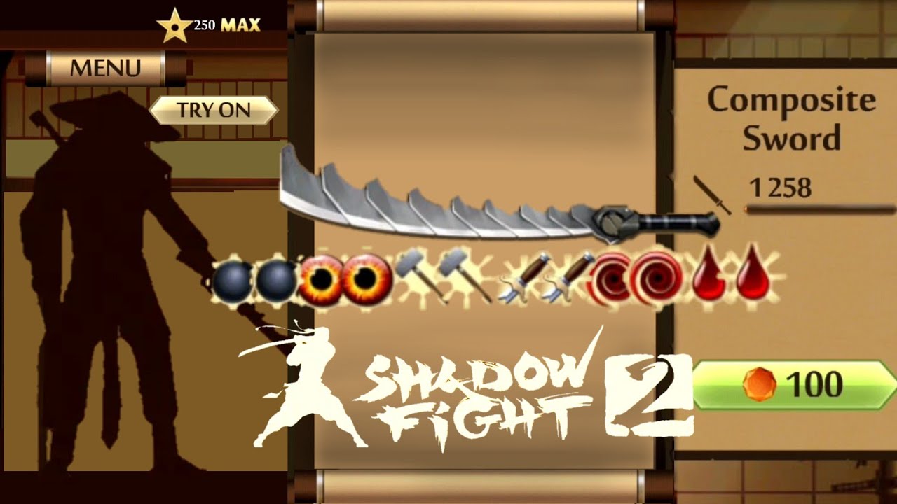 Shadow fight 2 | coba senjata composite sword | full enchant_full power ...