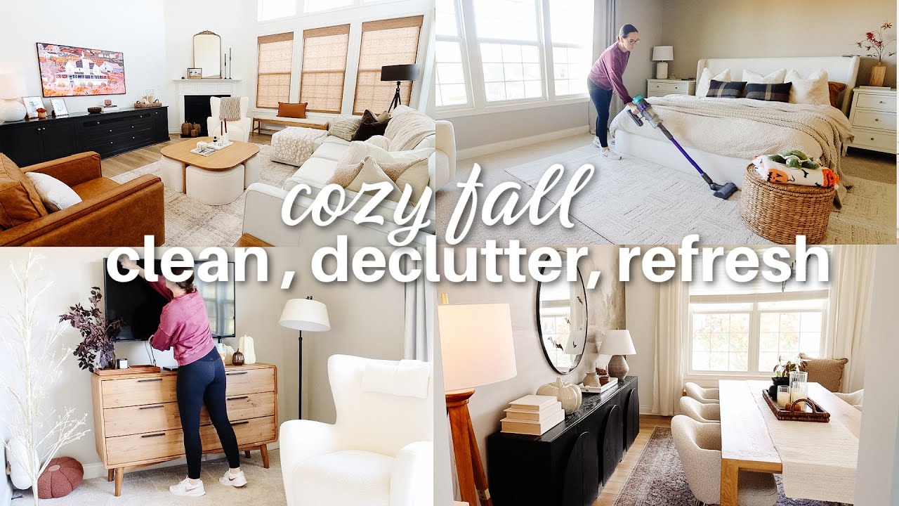 NEW COZY FALL CLEAN WITH ME | Declutter and Cozy Cleaning Motivation ...
