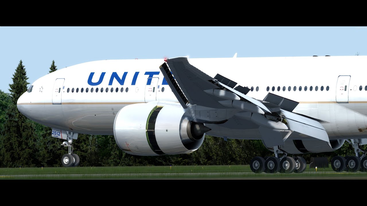 [Prepar3D V4.5] 777X Tail view action | Landing Houston (4K) - YouTube