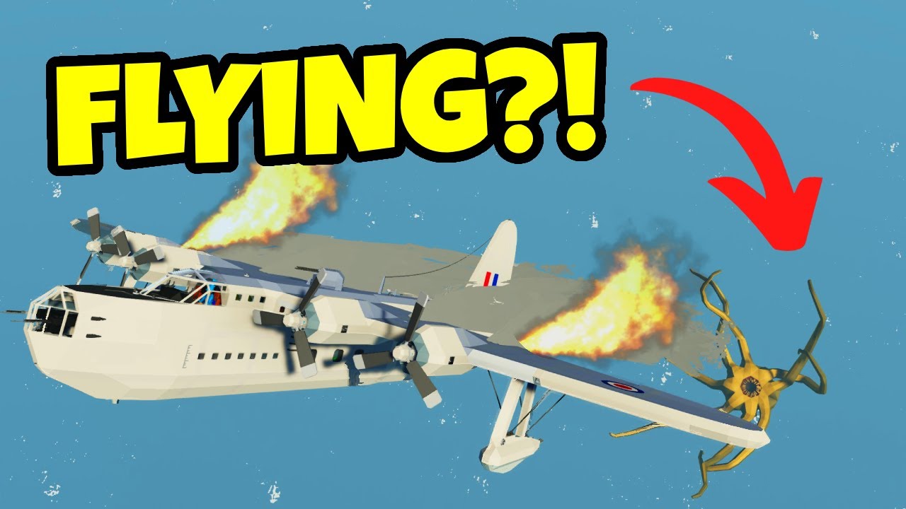 Water Plane CHASED DOWN BY CRAZY KRAKEN In Stormworks! - YouTube