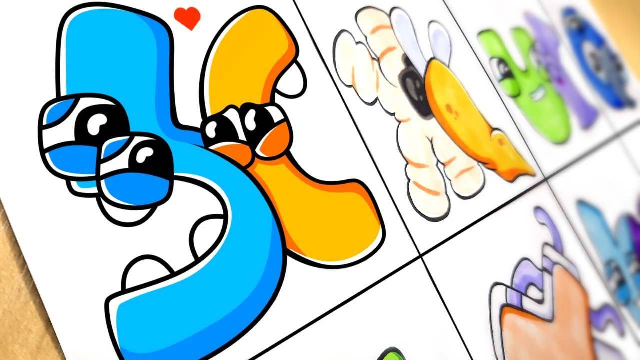 Drawing Alphabet Lore Couple - Epilogue / How to draw Alphabet Lore ...