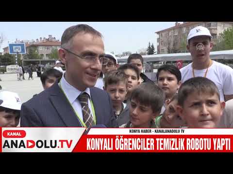 Konya’da ortaokul öğrencileri temizlik robotu yaptı