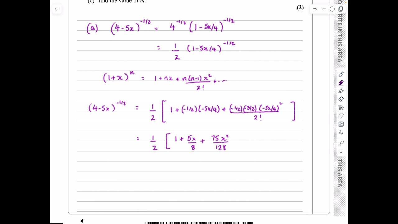 IAL, Edexcel, Oct 2020, P4, Q2, Binomial Expansion, Pure, Nick Peters ...