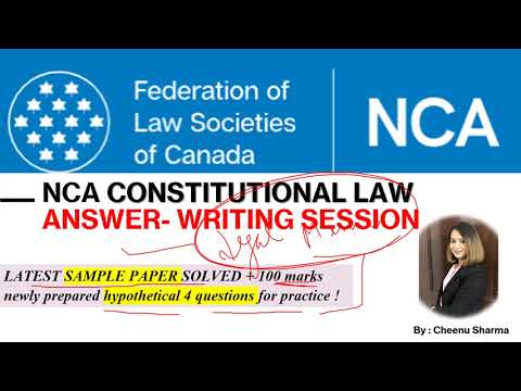 NCA CONSTITUTIONAL LAW ANSWER WRITING SESSION│Course│Notes│ IRAC│Tutor│Studymaterial│CheenuSharma