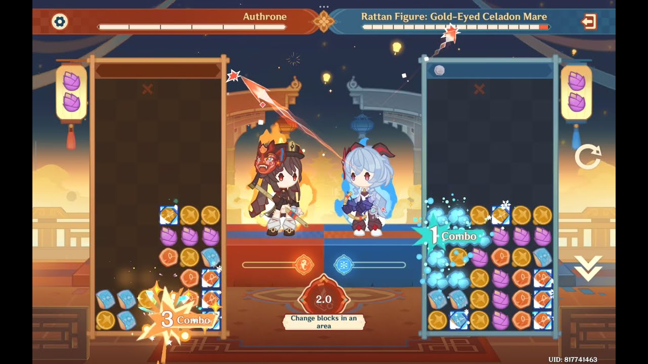 [Genshin Impact Event] Immortal Combat - Rattan Figure: Gold-Eyed ...