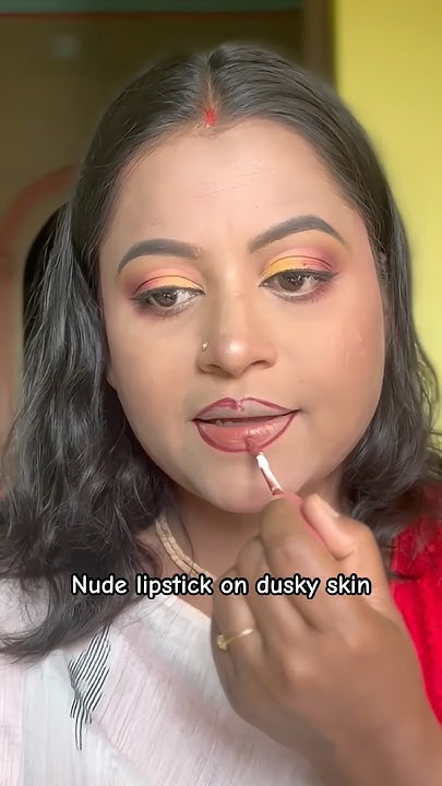 How to apply nude lipstick on dusky skin #makeup #ashortaday #lipsticktutorial - YouTube