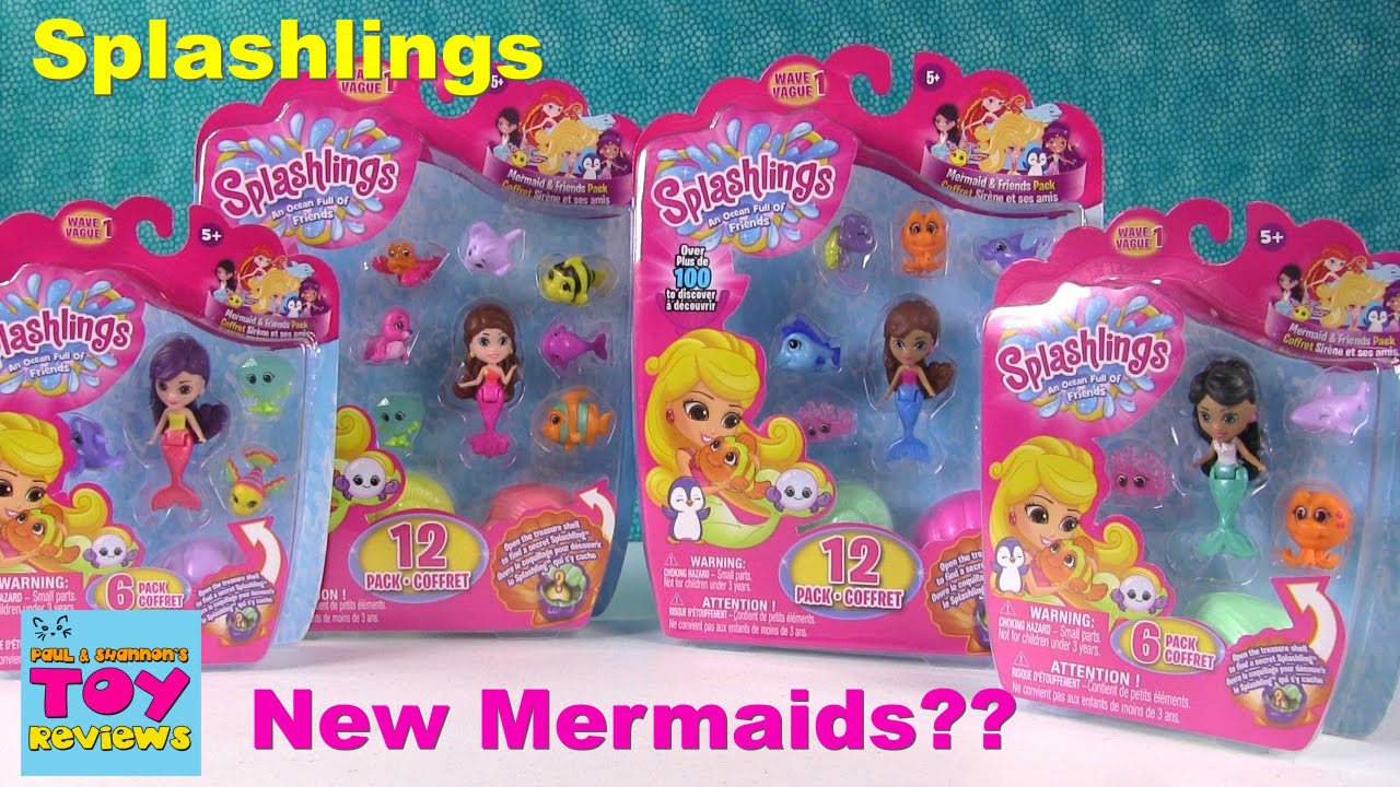 Splashlings NEW MERMAIDS? 12 Pack Unboxing Opening | PSToyReviews - YouTube