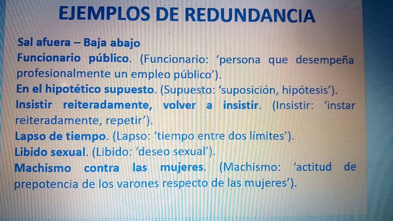 La redundancia I - YouTube