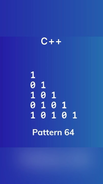 101010101 number pattern in C++ for placements interview preparation# ...