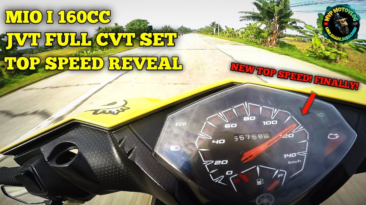 MIO I 160CC | JVT FULL CVT SET | TOP SPEED REVEAL | HALIMAW NA PANG ...