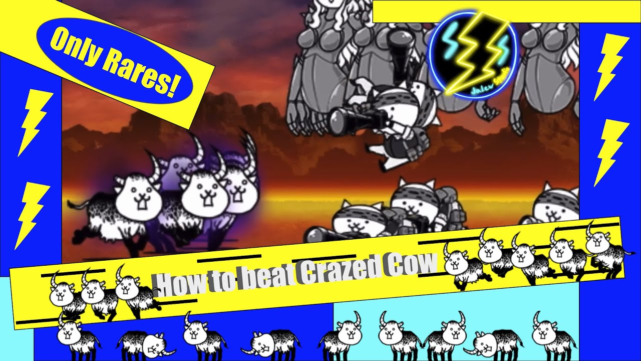 How to beat Crazed Cow Tutorial Battle Cats - YouTube
