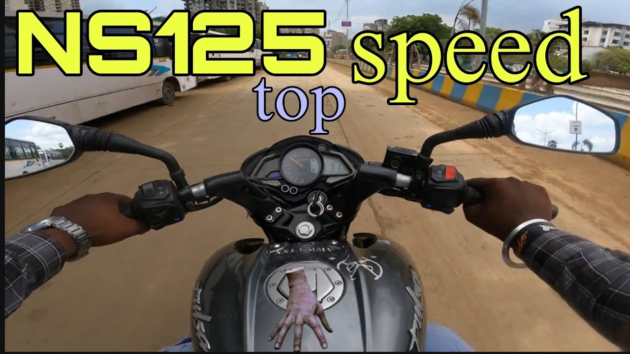 NS 125 top speed// full SPEED #topspeed - YouTube