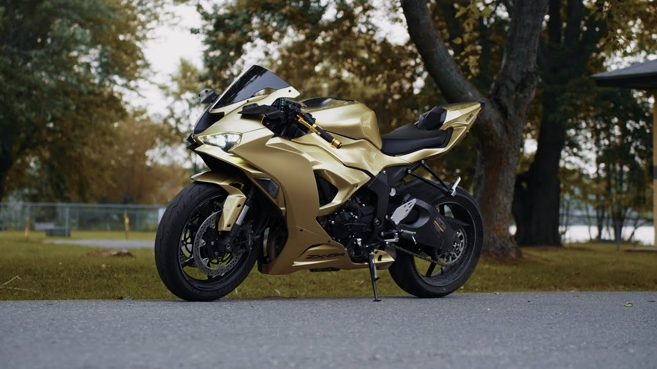 Custom 1 of 1 Painted 2024 ZX6R | Cinematic Motorcycle Edit - YouTube