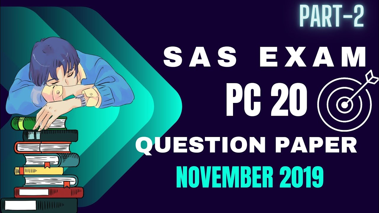 PC 20 PREVIOUS YEAR QUESTION PAPER। NOVEMBER 2019। SUPPLIMENTARY AUDIT ...