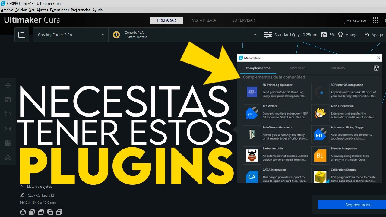 Los 5 mejores PLUGINS GRATUITOS para ULTIMAKER CURA - YouTube