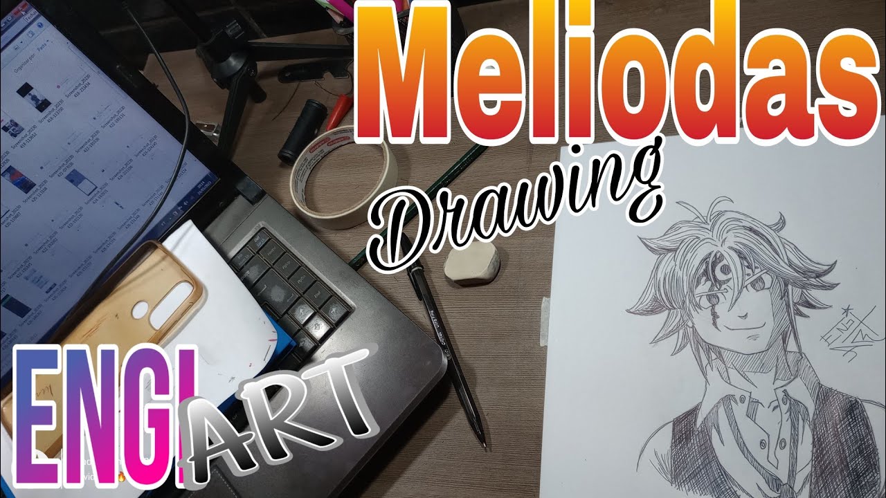 Drawing Meliodas in speed art - YouTube