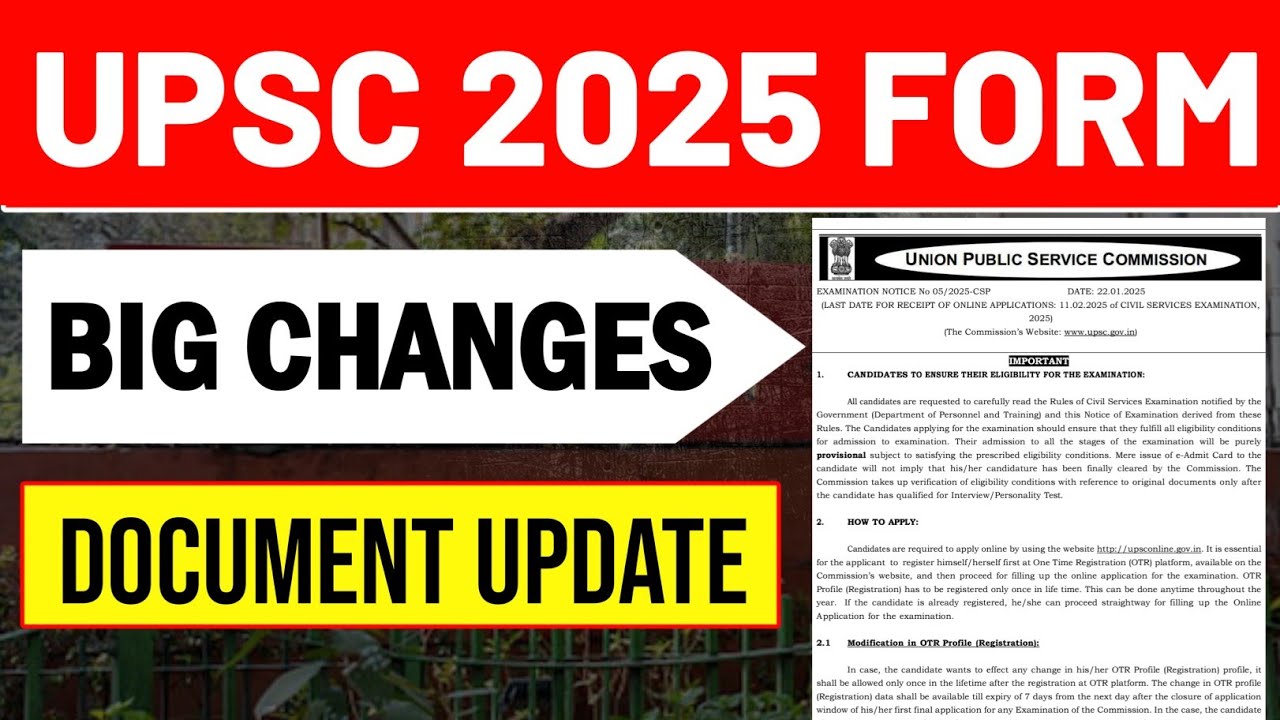 UPSC UPDATE regarding document upload | Important document needed for ...