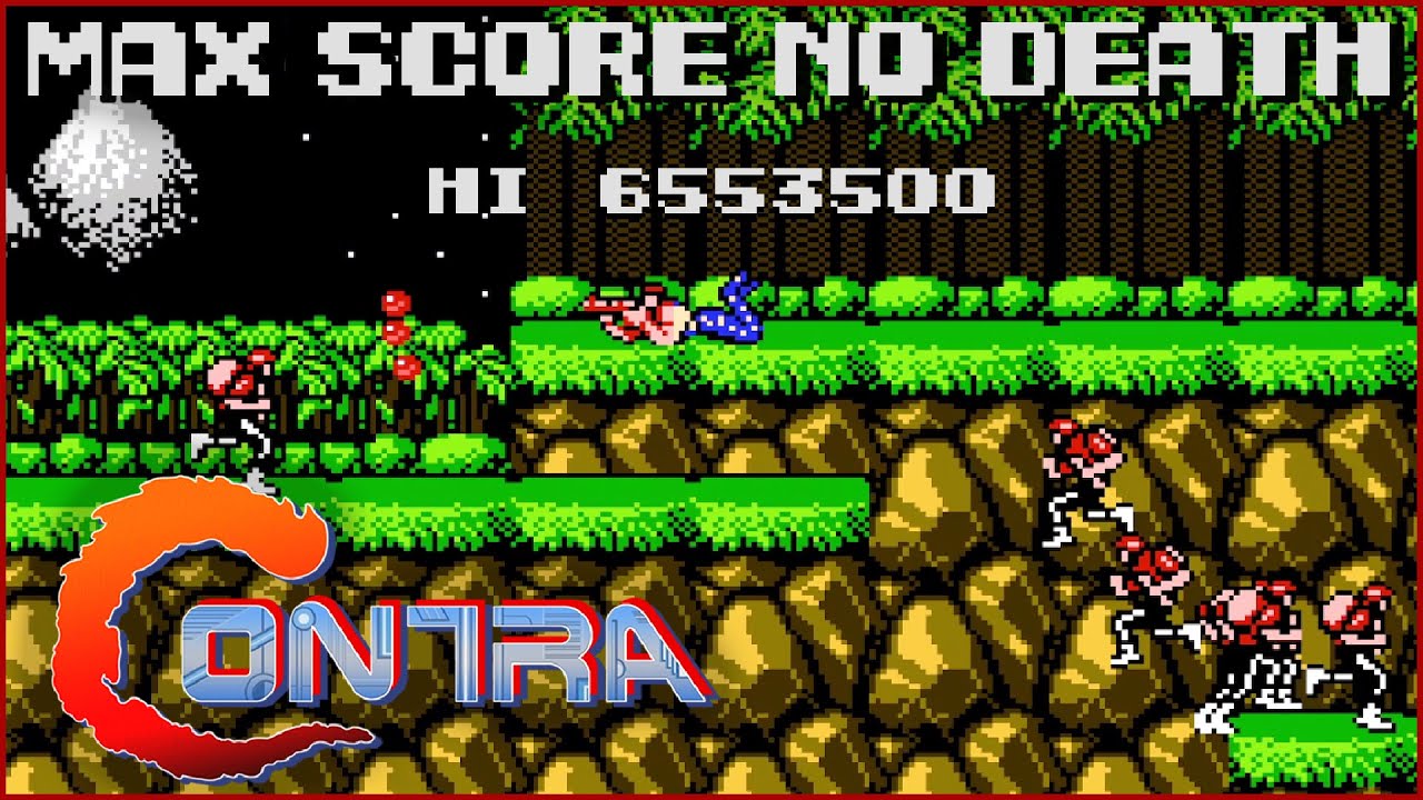 Contra NES Max Score No Death No Commentary - YouTube