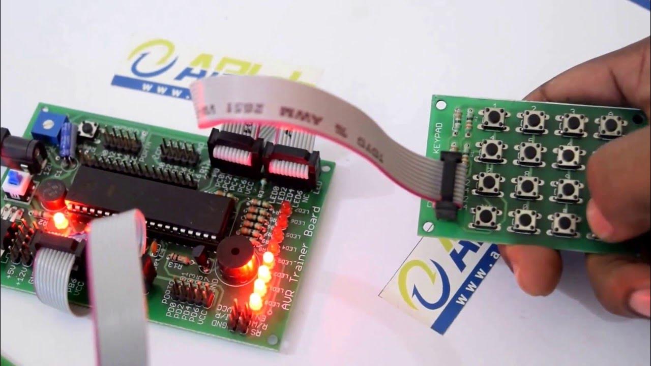 4X4 Keypad based Password with AVR ATmega32 Microcontroller and LED Display by ABLab Solutions ...