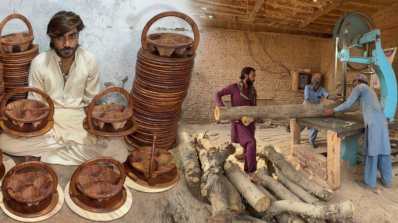 Incredible Process of Making Wooden Dry Fruits Basket | Amazing Wood ...