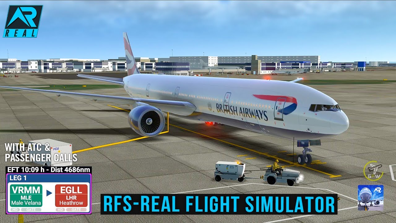 RFS - Real Flight Simulator - Malé to london ||Full Flight||B777 ...