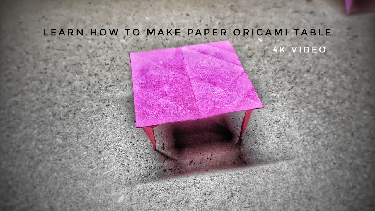 How to make paper table | origami table | quarantine craft - YouTube
