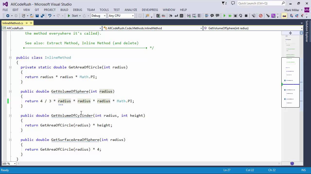 DevExpress CodeRush: Inline Method - YouTube DevExpress CodeRush: Inline Method - YouTube