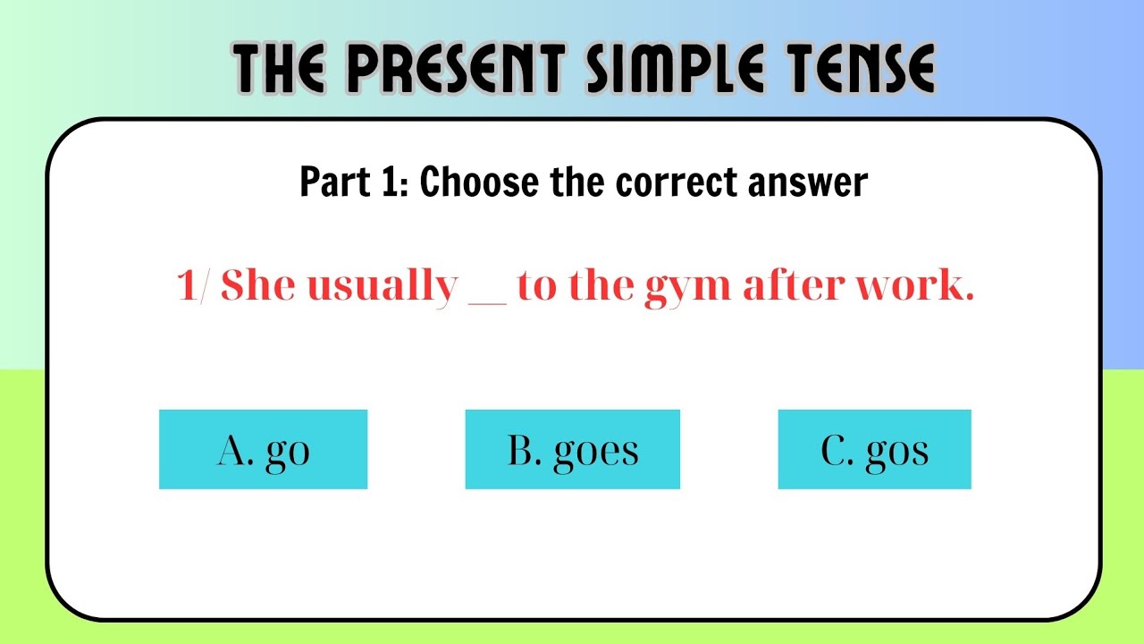 The Present Simple Tense [English Practice Test] - YouTube